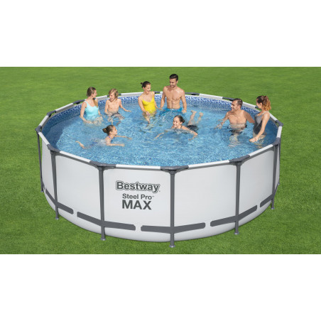 Bestway Steel Pro Max Round Tubular Pool 4,27x ↕1,22m - C-Piscine